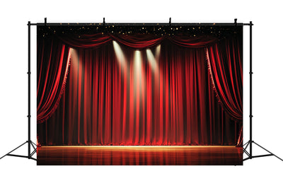 Broadway Stage Backdrops Vintage Lights Curtains Backdrop CSH5-161