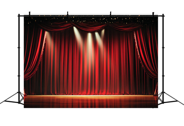 Broadway Stage Backdrops Vintage Lights Curtains Backdrop CSH5-161