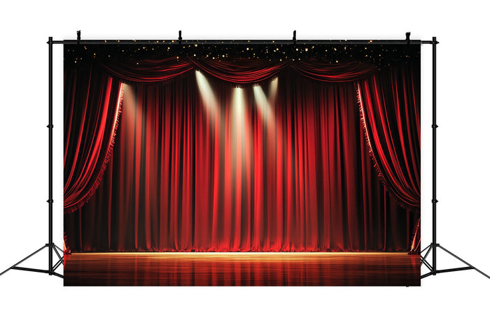 Broadway Stage Backdrops Vintage Lights Curtains Backdrop CSH5-161
