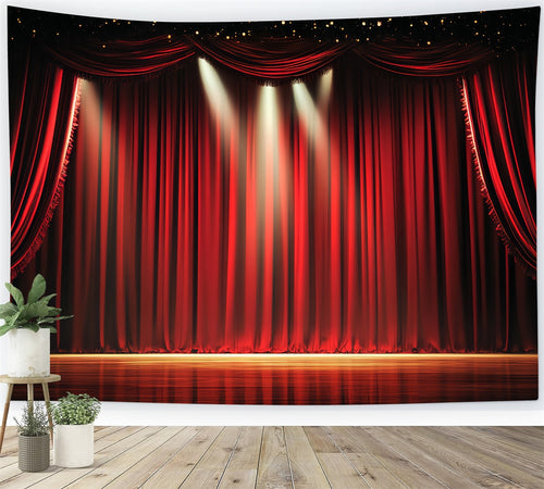 Broadway Stage Backdrops Vintage Lights Curtains Backdrop CSH5-161