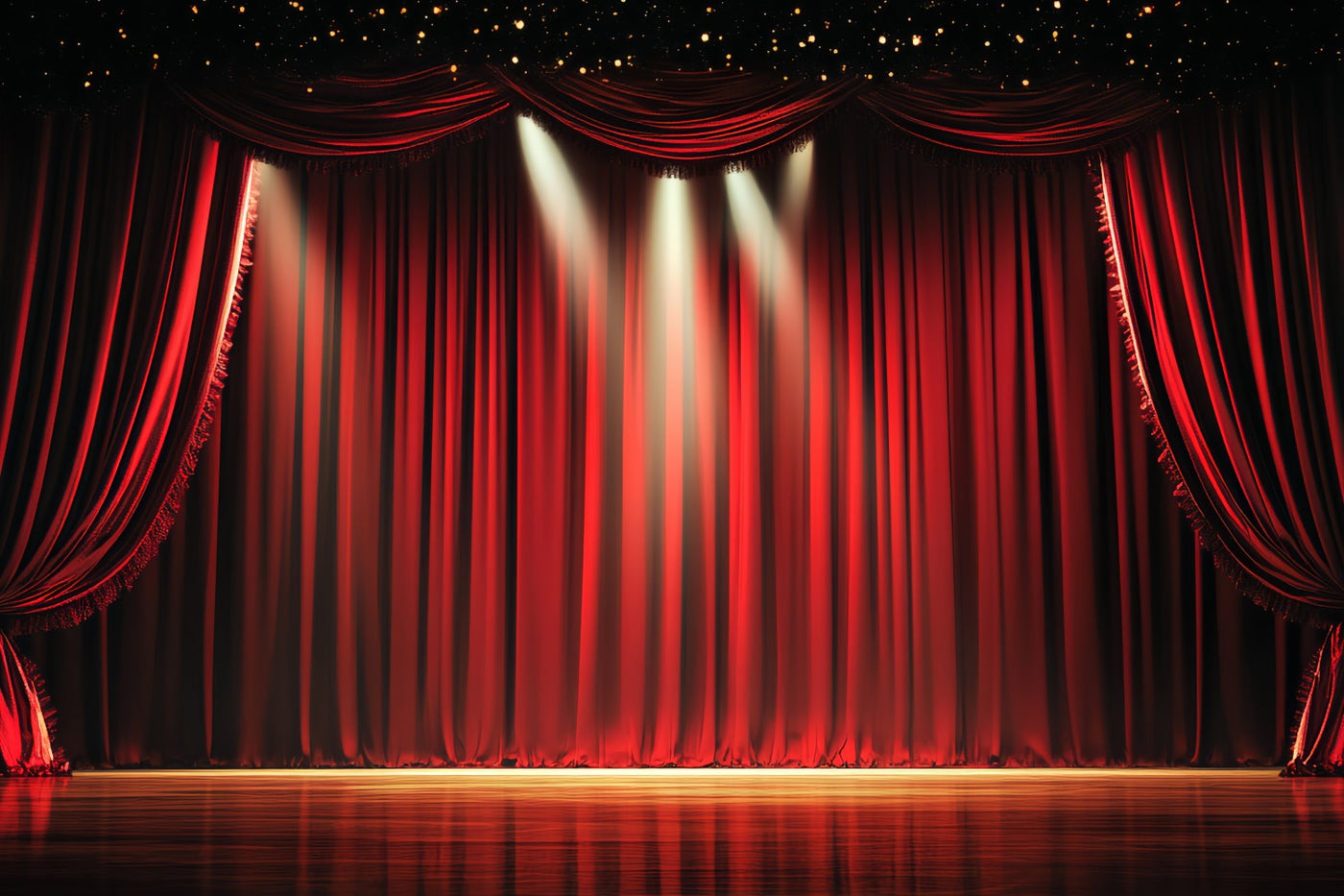 Broadway Stage Backdrops Vintage Lights Curtains Backdrop CSH5-161