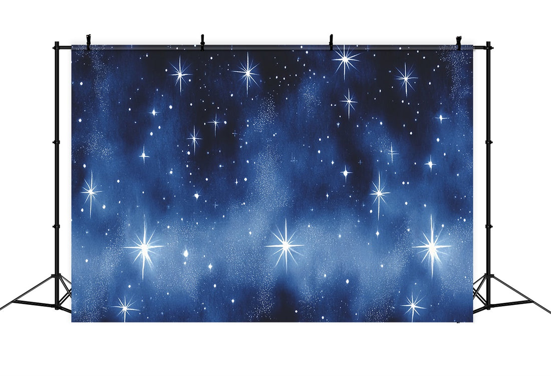 90s Photo Backdrop Shimmering Midnight Stars Backdrop CSH5-192