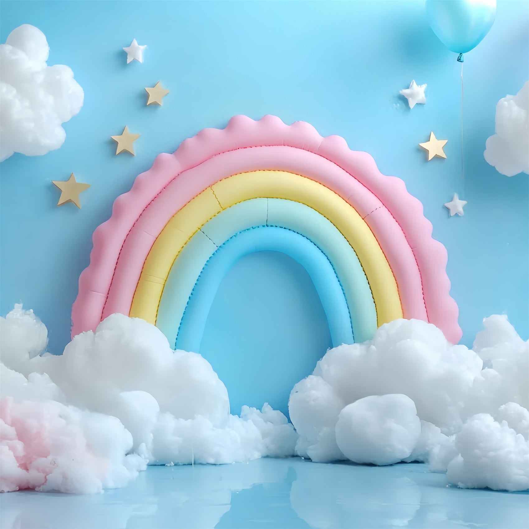Rainbow Backdrop Balloon Heaven Cloud Kids Backdrop CSH5-310