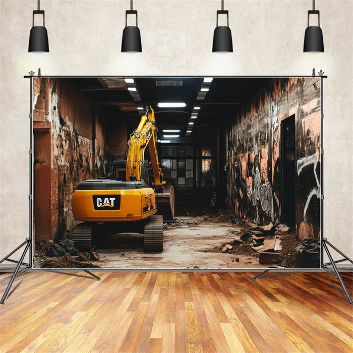 Happy Fathers Day Backdrop Graffiti Wall Digger Backdrop CSH5-62