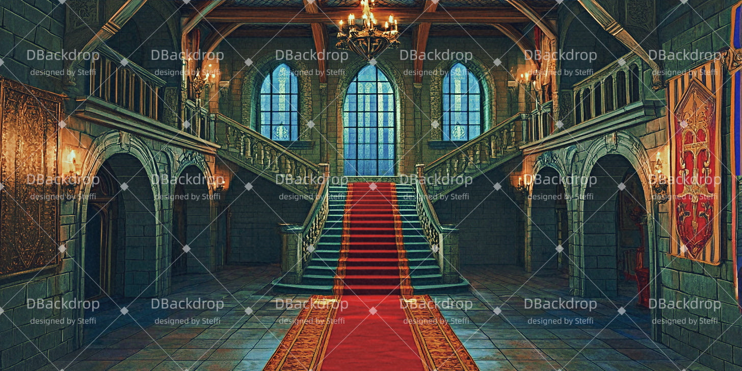 Professional Stage Backdrops Palace Interior Theater Backdrop CSH511-T