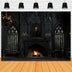 Antique Photo Backdrop Dark Manor Fireside Vintage Backdrop CSH57-110