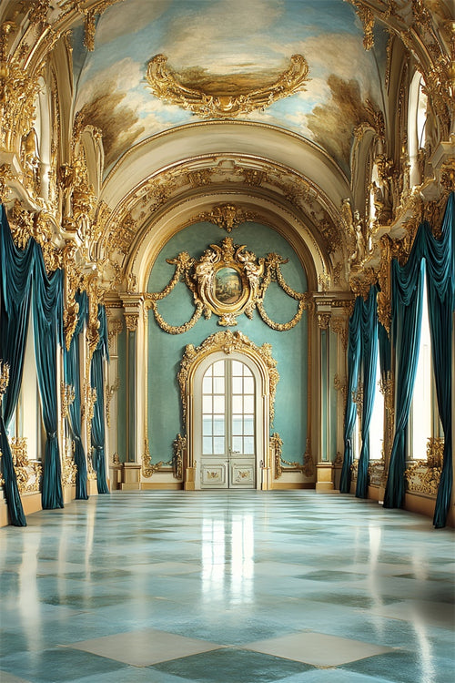 Vintage Photo Backdrops Baroque Sky Palace Backdrop CSH57-137