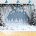Snowy Backdrop White Snow Winter Stage Backdrop CSH57-209
