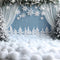 Snowy Backdrop White Snow Winter Stage Backdrop CSH57-209