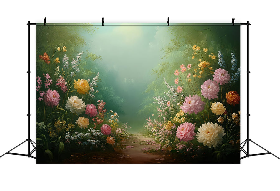 Fine Art Backdrops Secret Garden Path Beautiful Backdrop CSH57-266