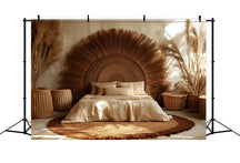 Bohemian Backdrop Rattan Sunburst Retreat Backdrop CSH57-304