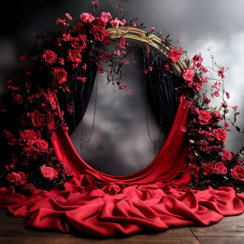 Retro Backdrop Scarlet Romance Arch Vintage Photo Backdrop CSH57-85