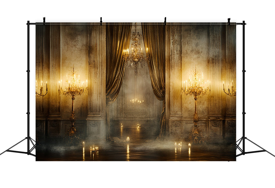 Baroque Backdrop Candlelit Golden Hall Vintage Photo Backdrop CSH57-99