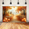 Thanksgiving Backdrop Pumpkin Pathway Autumn Trees Thanksgiving Backdr