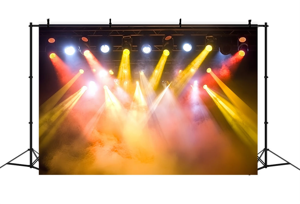 Spotlight Backdrop Golden Smoke Spotlight Beams Stage Backdrop CSH58-2