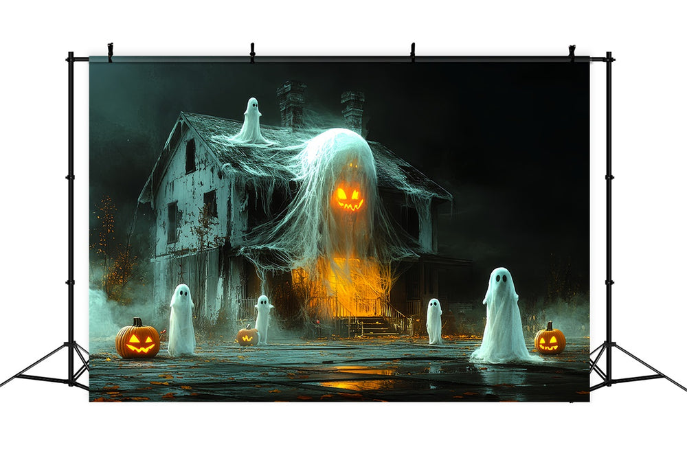 Spooky Halloween Backdrop Haunted Ghost Shack Backdrop CSH6-100