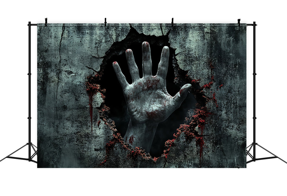 Scary Halloween Backdrop Bloody Breakout Horror Wall Backdrop CSH6-72