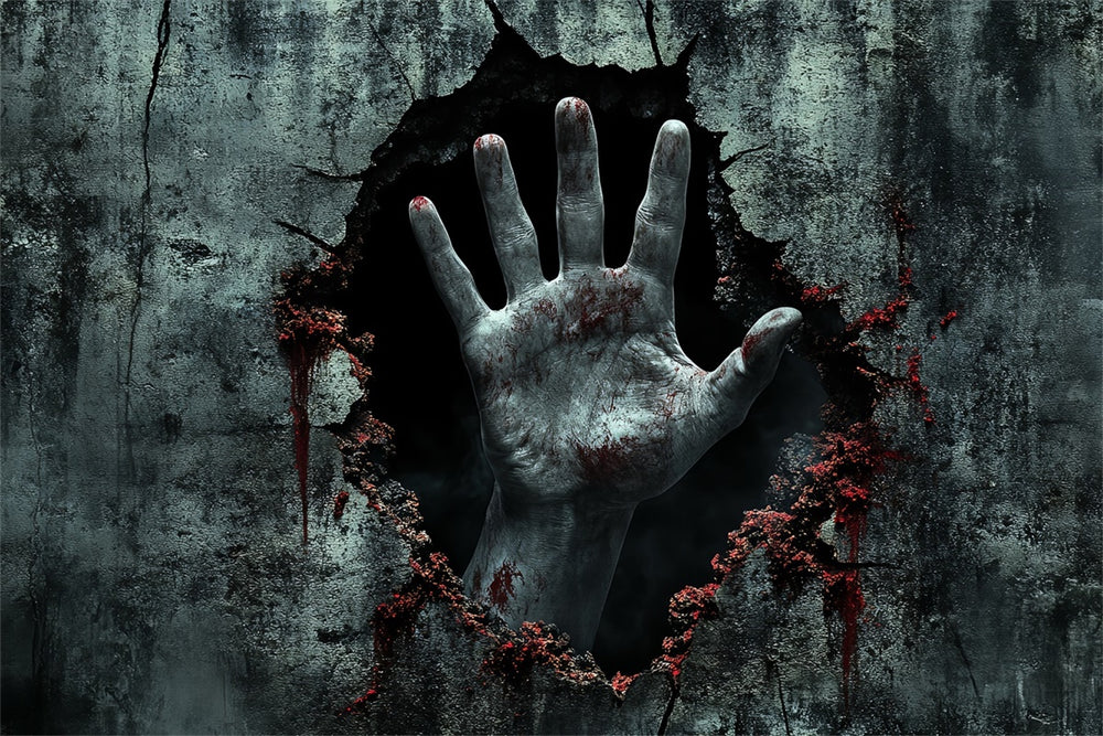 Scary Halloween Backdrop Bloody Breakout Horror Wall Backdrop CSH6-72