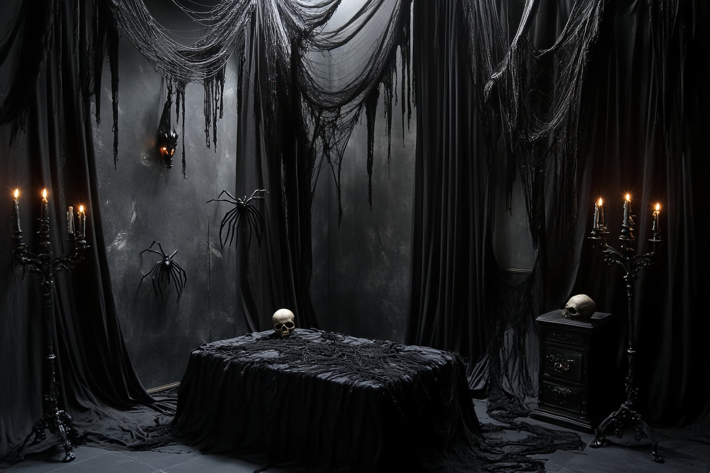 Spooky Halloween Backdrop Dark Mourning Ritual Backdrop CSH6-76