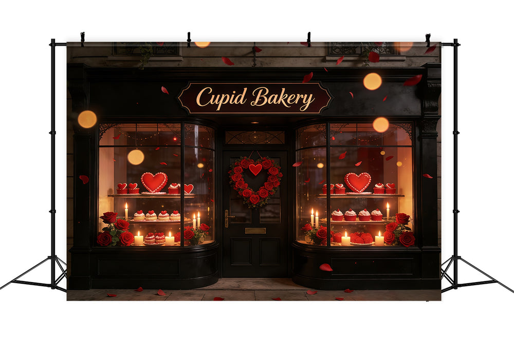 Cupid Valentine Backdrop Cupcake Bakery Window Display Valentine Backd