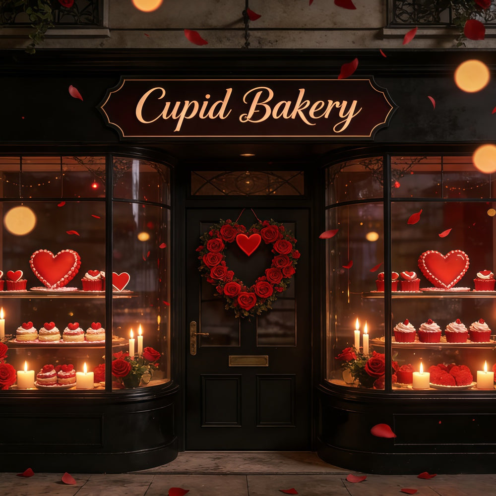 Cupid Valentine Backdrop Cupcake Bakery Window Display Valentine Backd