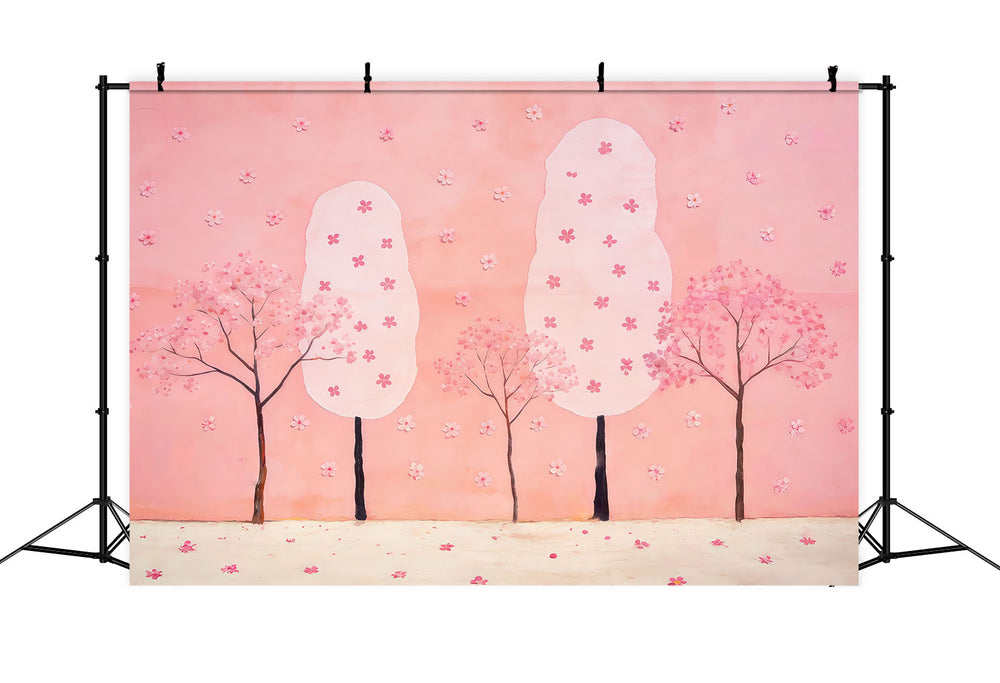 Forest Photo Booth Backdrop Pastel Cherry Tree Dream Backdrop Forest T