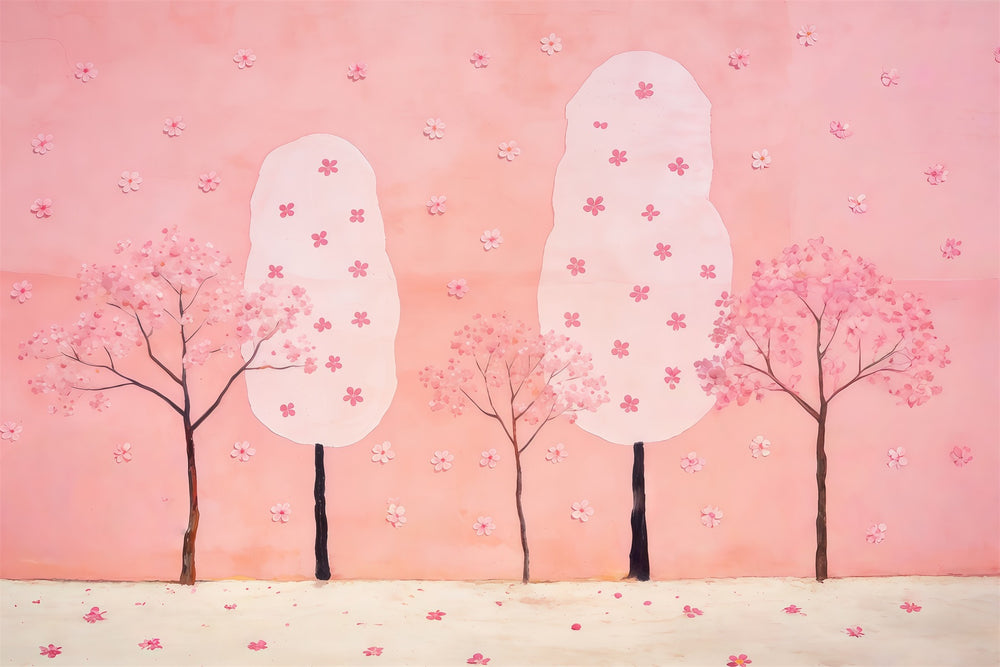 Forest Photo Booth Backdrop Pastel Cherry Tree Dream Backdrop Forest T