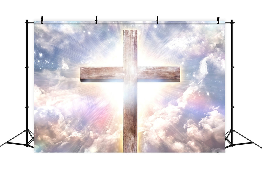 Cross Backdrops Radiant Heaven Cross Glory Easter Backdrop Ideas CSH61