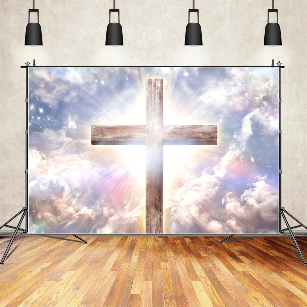 Cross Backdrops Radiant Heaven Cross Glory Easter Backdrop Ideas CSH61