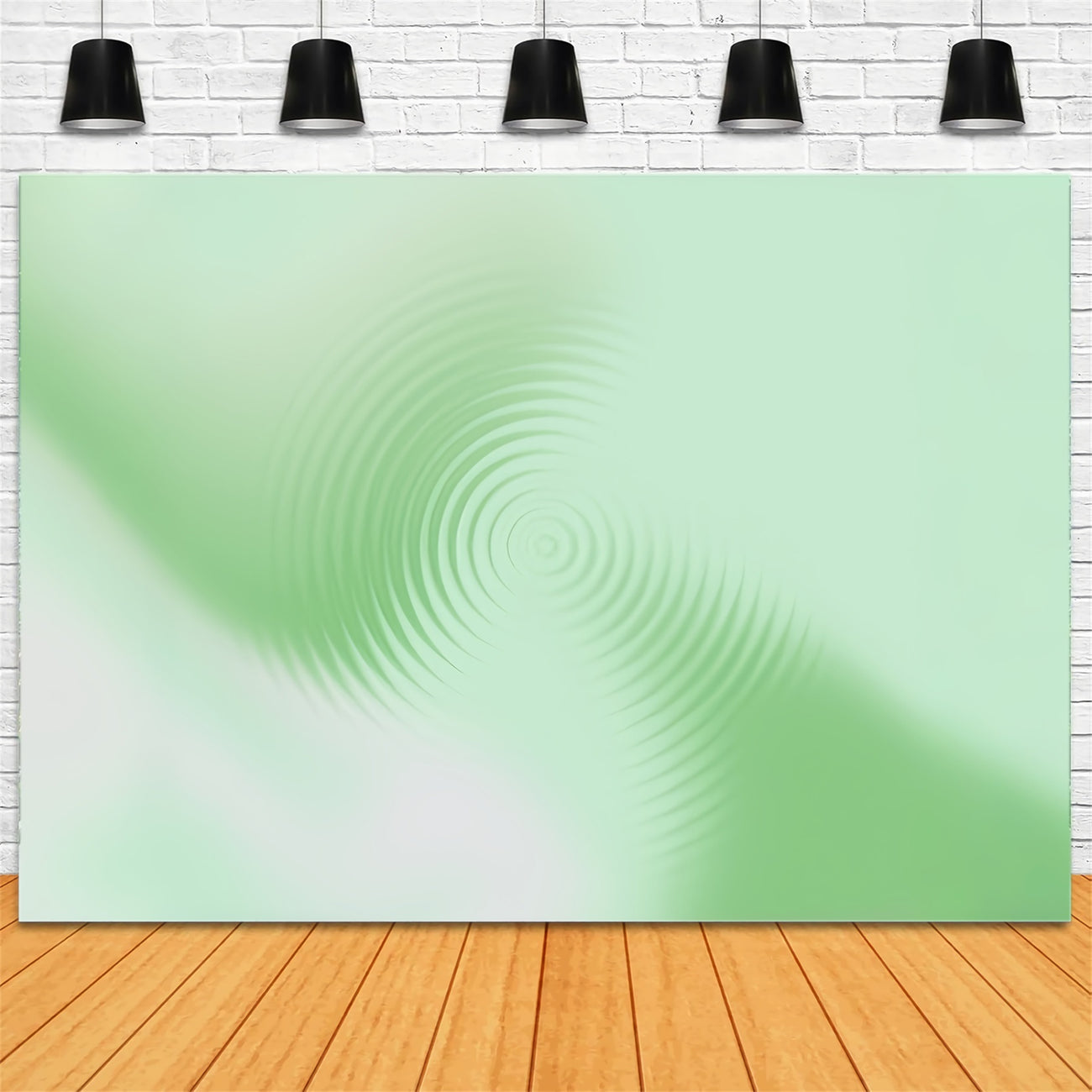 Photo Gradient Backdrop Mint Green Ripple Glow Backdrop For Profession