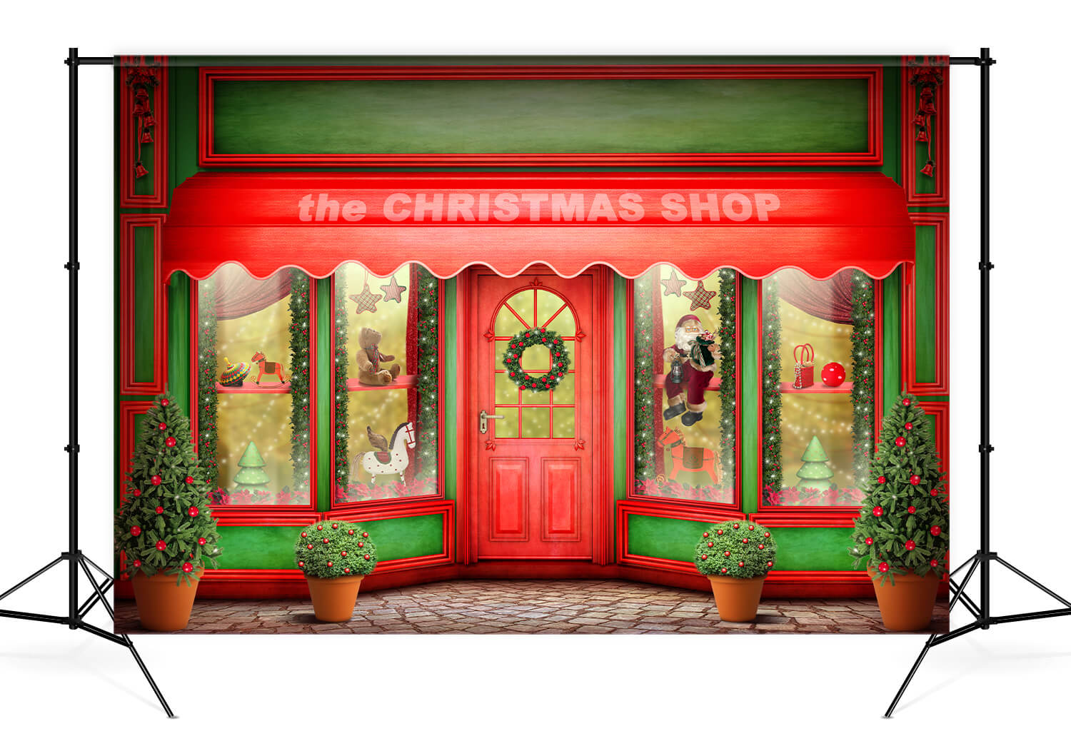 Christmas Shop Photography Backdrops DBD-19391 – Dbackdrop