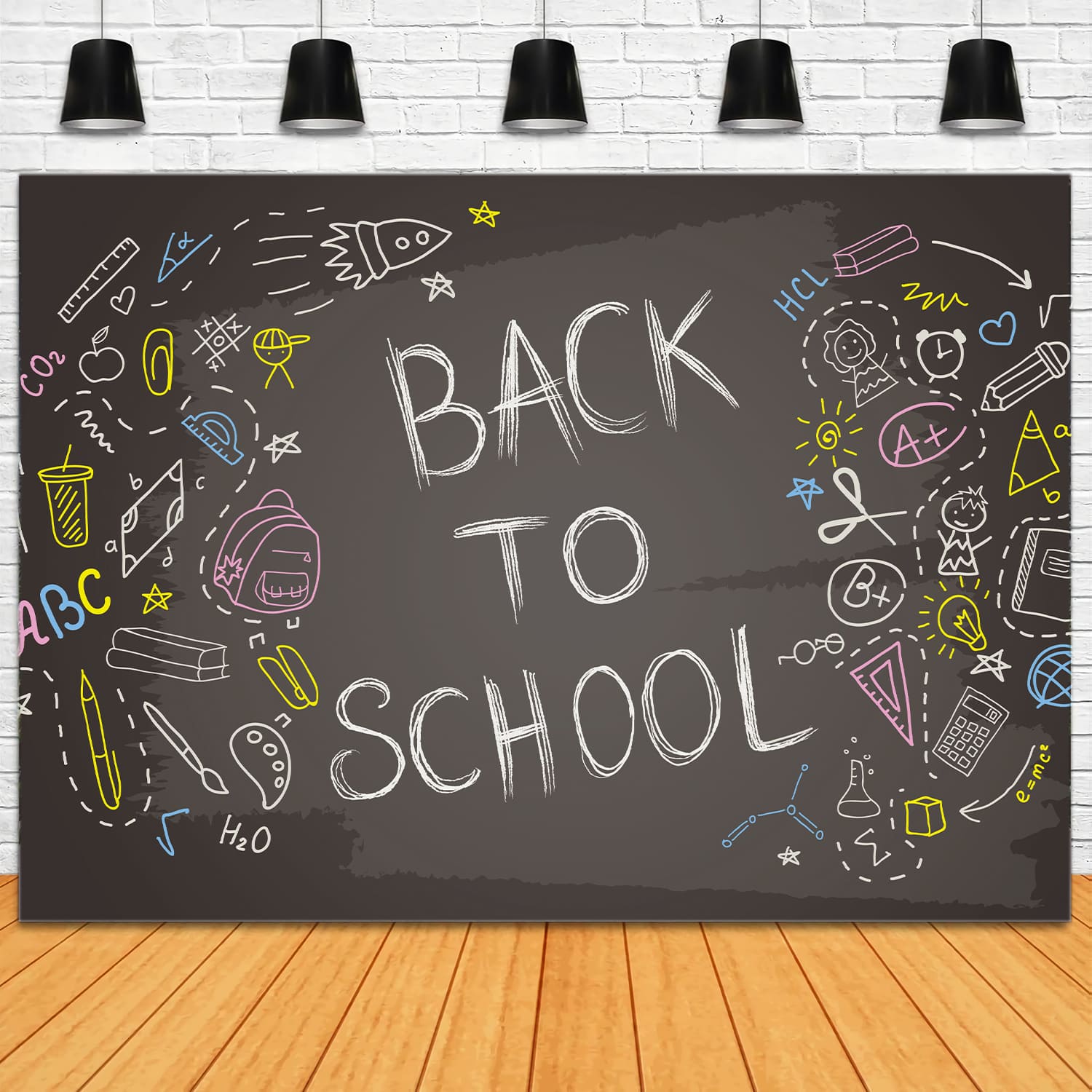 Chalk Writing Back to School Photography Backdrop DBD7-2 – Dbackdrop