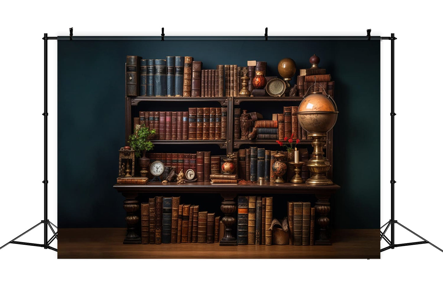 Back to School Bookshelf Classical Books Backdrop DBD7-22 – Dbackdrop