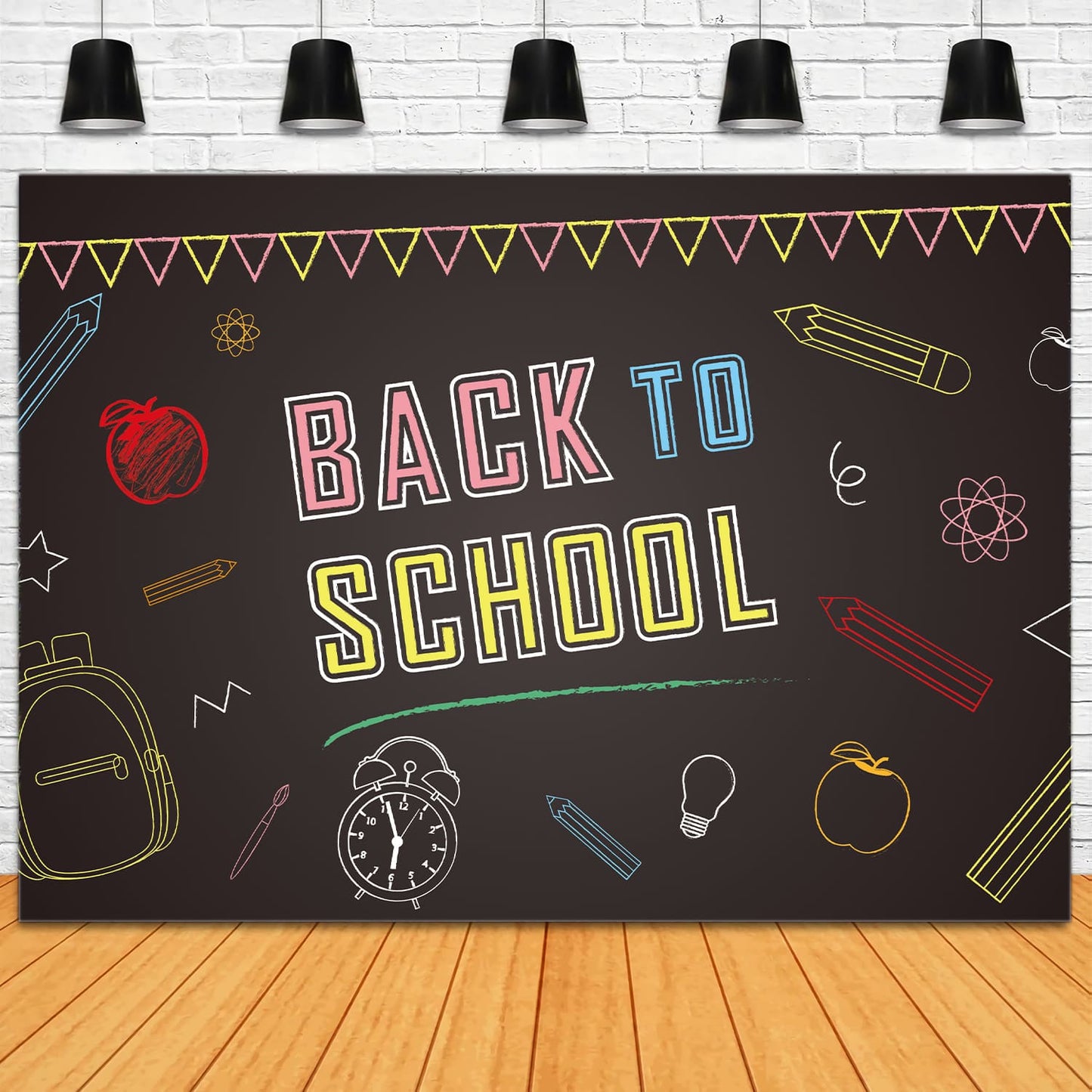 Back to School Black Board Drawing Backdrop DBD7-3 – Dbackdrop