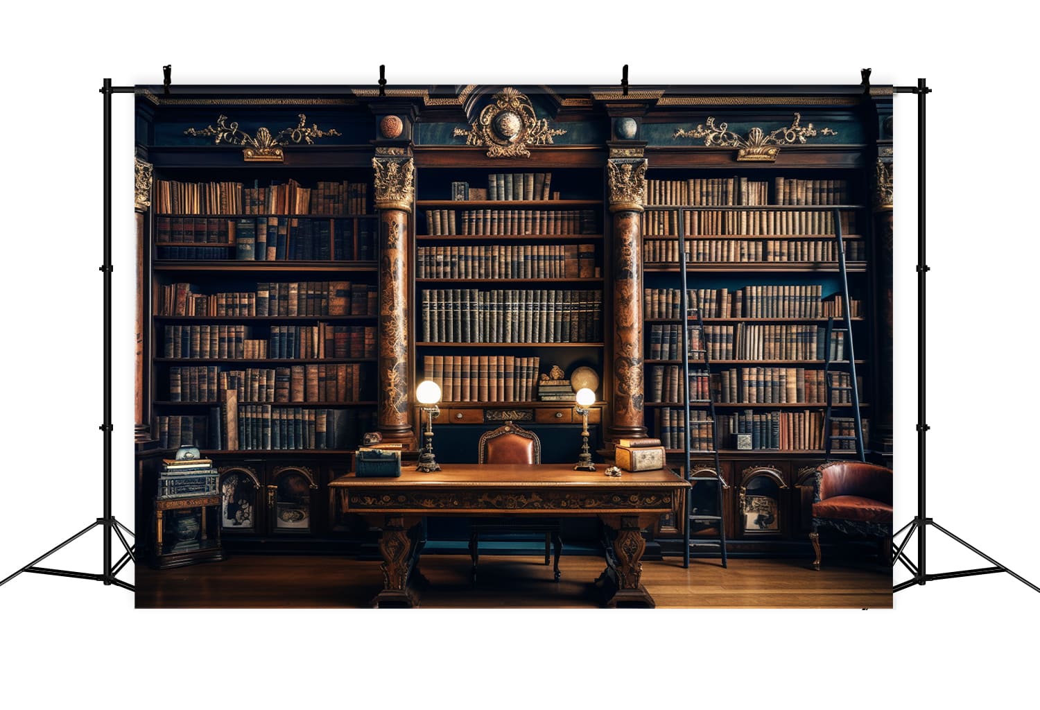 Retro Study Room Books Back to School Backdrop DBD7-37 – Dbackdrop