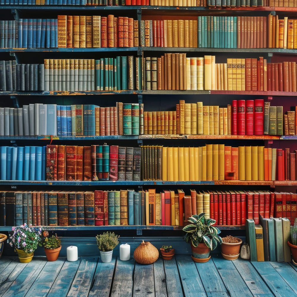 Back to School Vintage Bookshelf Wood Backdrop DBD7-38 – Dbackdrop