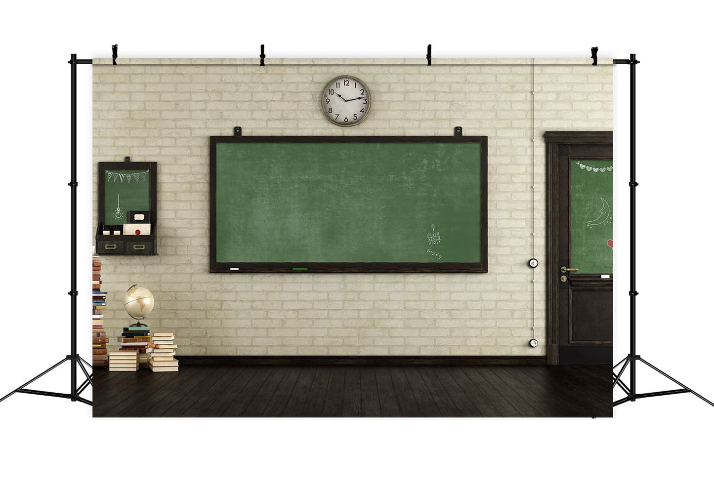 Back to School Empty Retro Classroom Backdrop DBD7-45 – Dbackdrop