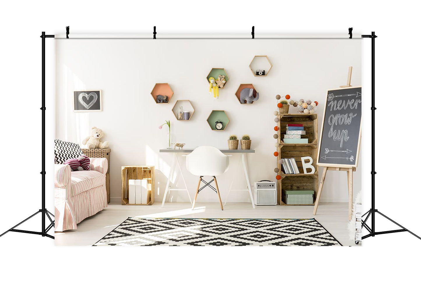 Decorated Study Room Back to School Backdrop DBD7-56 – Dbackdrop