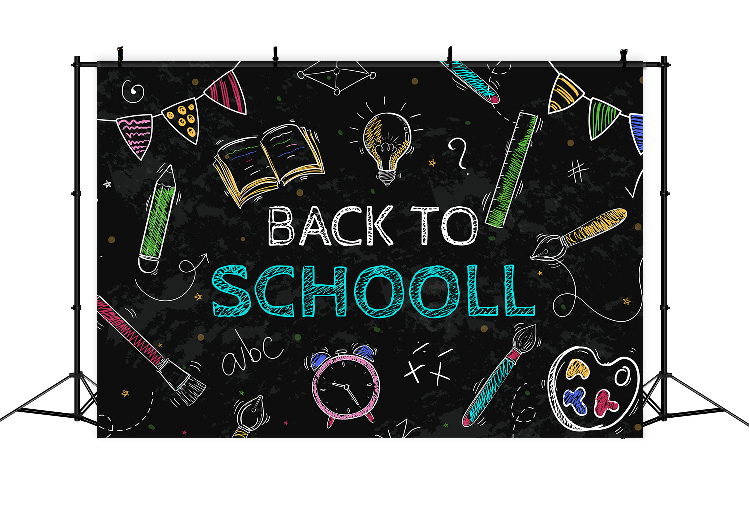 Back to School Chalk Drawing Backdrop DBD7-60 – Dbackdrop