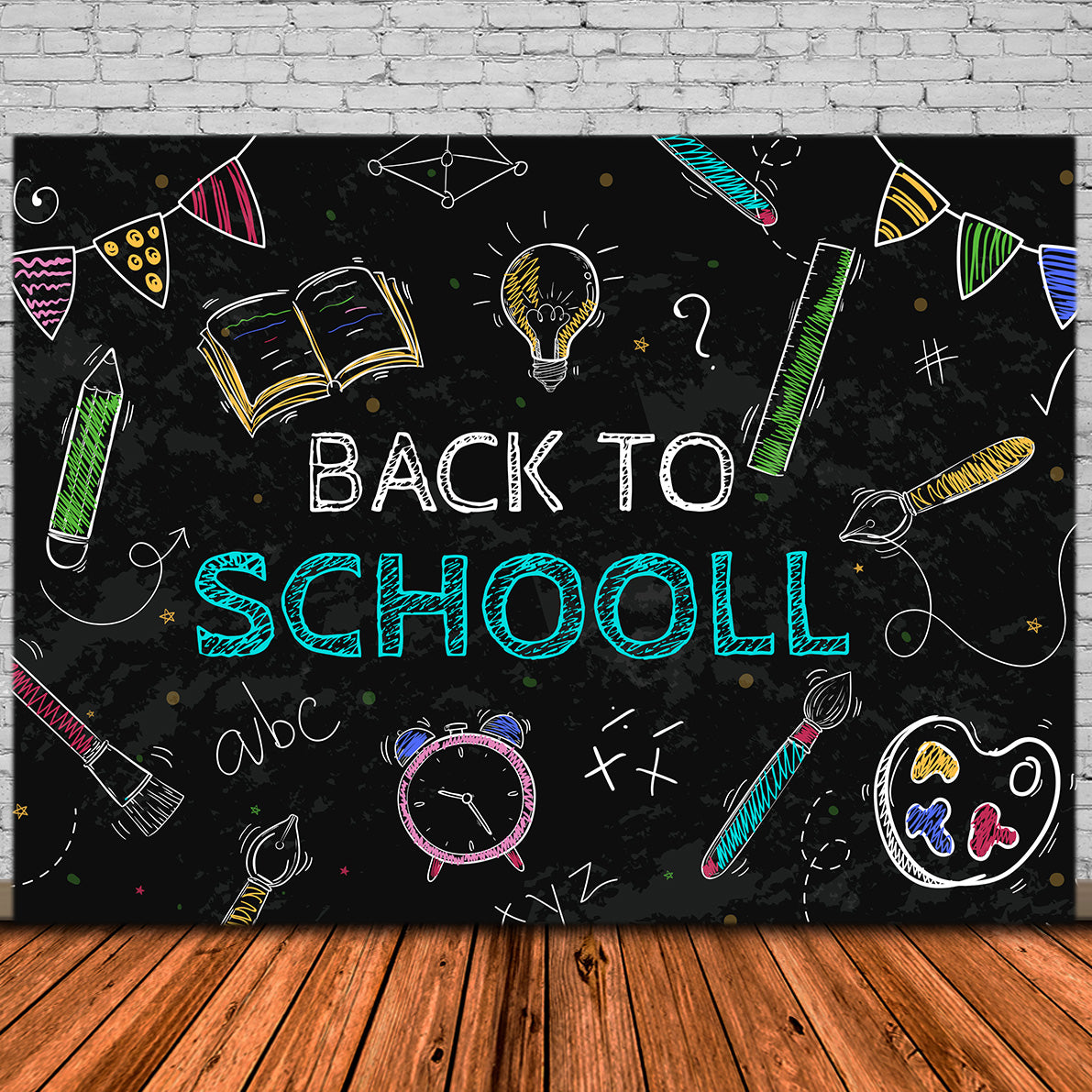 Back to School Chalk Drawing Backdrop DBD7-60 – Dbackdrop