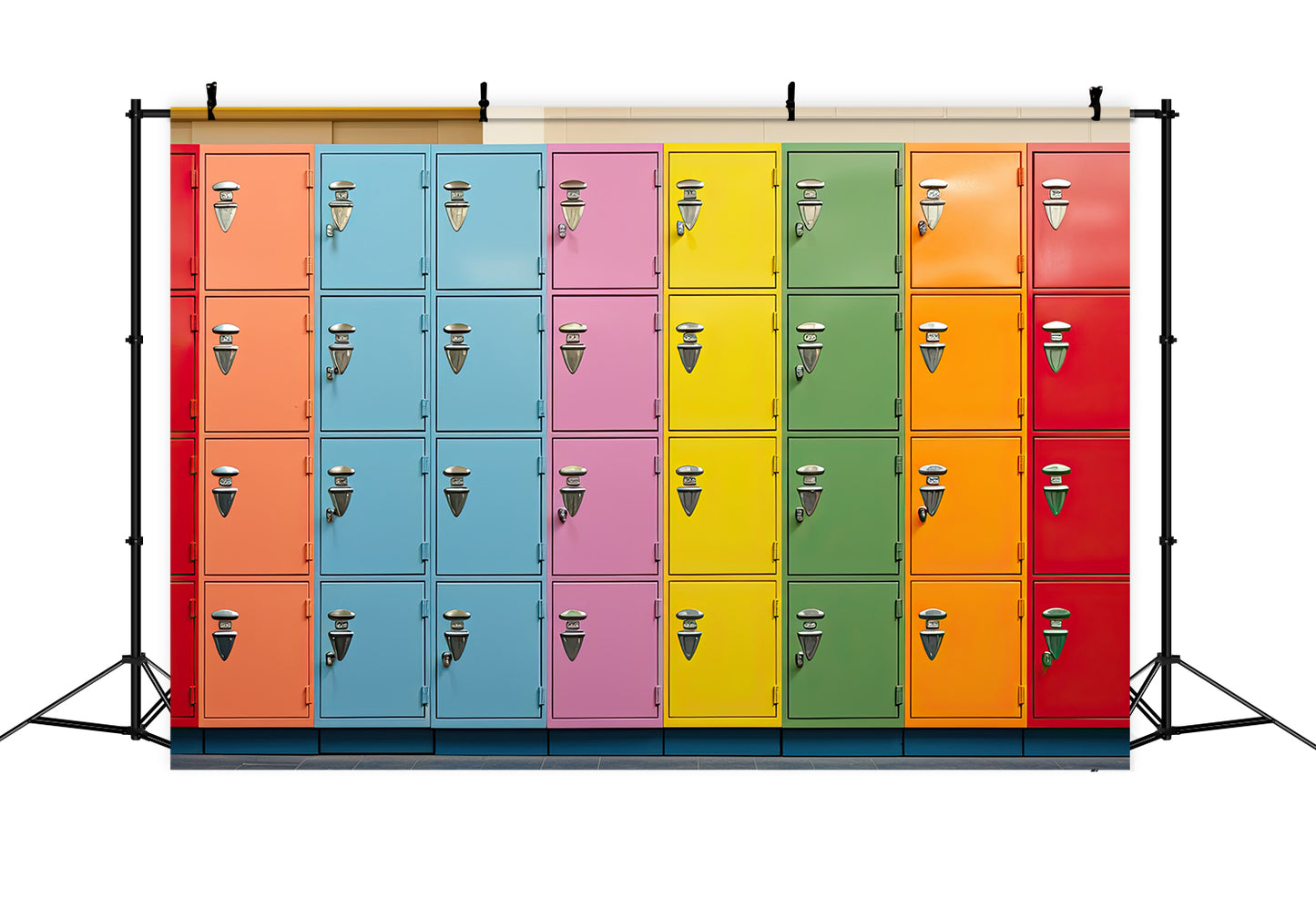 Back to School Colorful Lockers Backdrop DBD7-65 – Dbackdrop