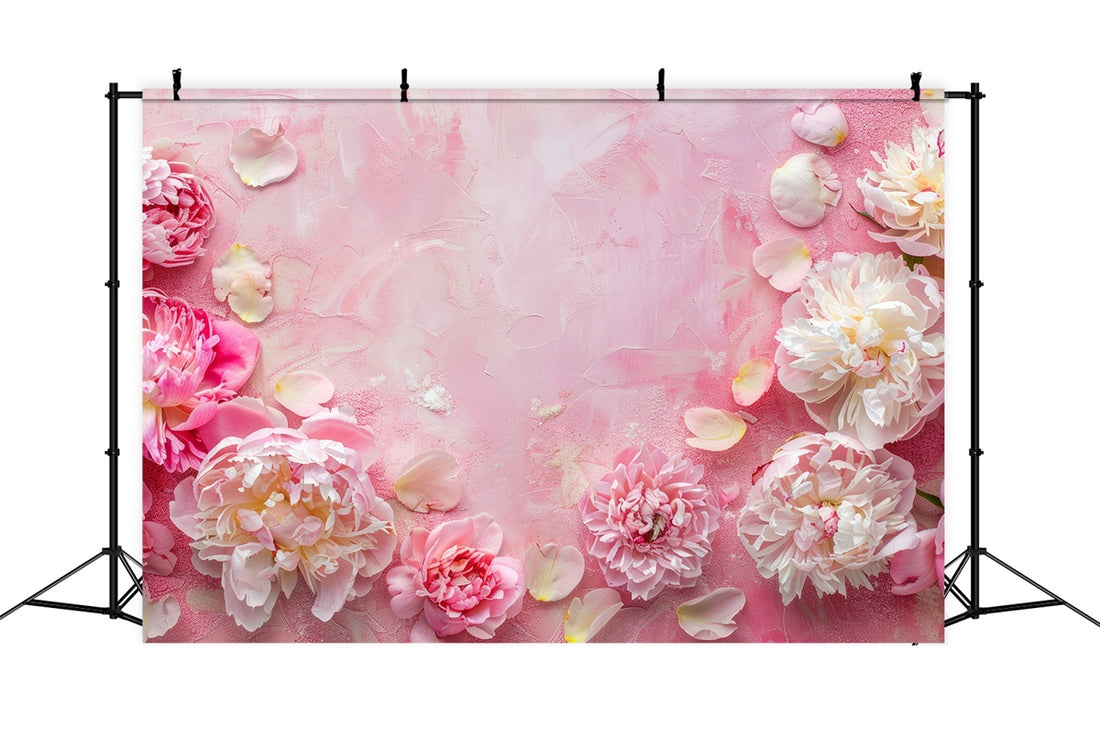 Mother's Day Backdrop Ideas Dreamy Peony Soft Petal Backdrop GQ2-171