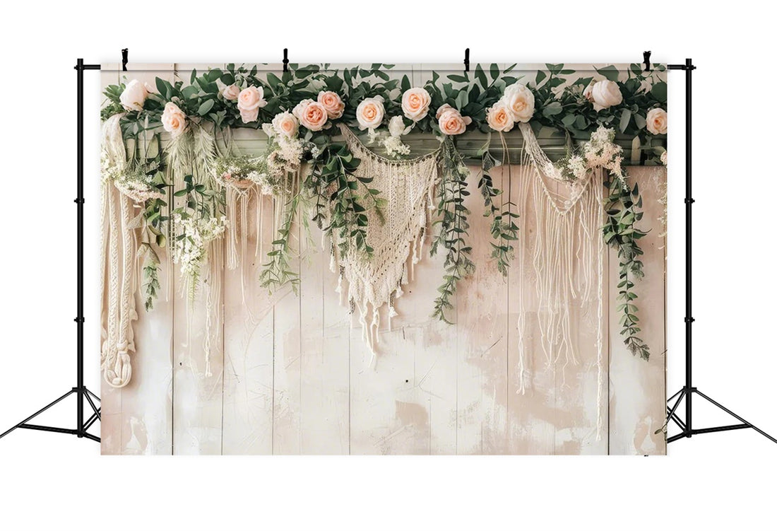 Bohemian Backdrop Vintage Macrame Wall Greenery Backdrop GQ2-6