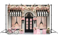 Paris Backdrop Ideas Romantic Boutique Entrance Flower Backdrop GQ4-16