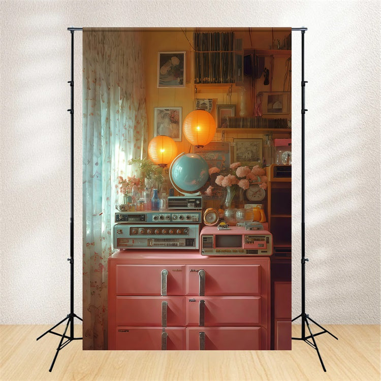 Vintage Photography Backdrops Colorful Vintage Bedroom Backdrop GQ4-34