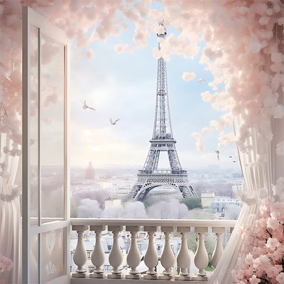 Paris Themed Backdrops Elegant Balcony Paris Tower Backdrop GQ4-64