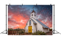 Church Backdrop Ideas Cactus Sunset Architecture Backdrop GQ4-67