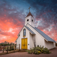 Church Backdrop Ideas Cactus Sunset Architecture Backdrop GQ4-67