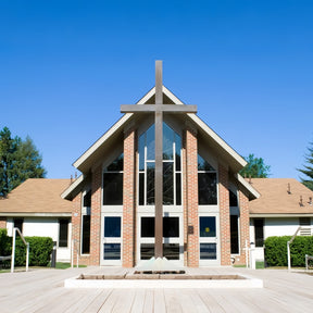 Church Backdrops Brick Cross Architecture Backdrop GQ4-68