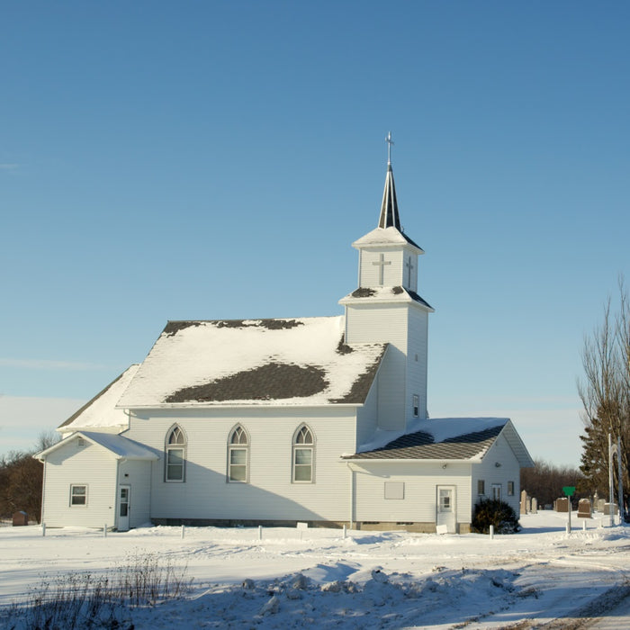 Church Photo Backdrop Winter Architecture Backdrop GQ4-69
